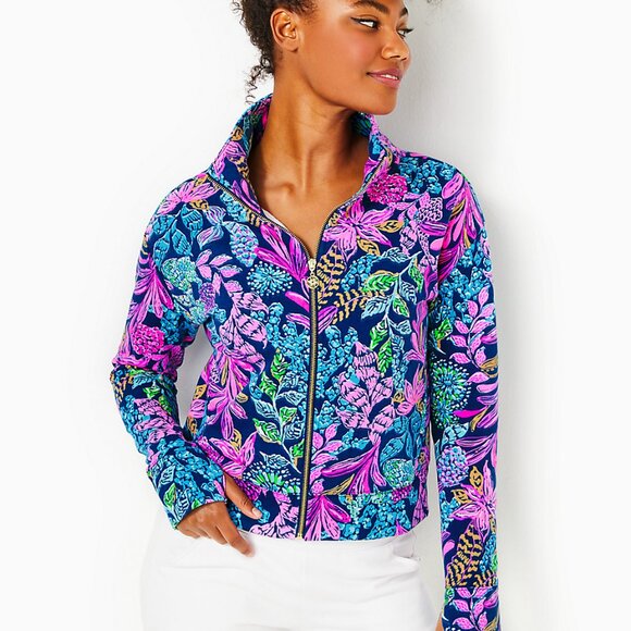 Lilly Pulitzer | Jackets & Coats | Lilly Pulitzer Wrenley Zip Up Jacket ...